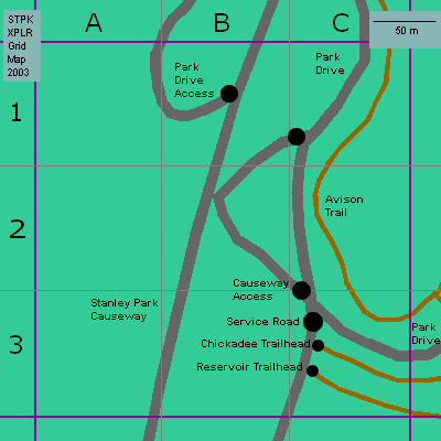 Stanley Park Map Grid-E3